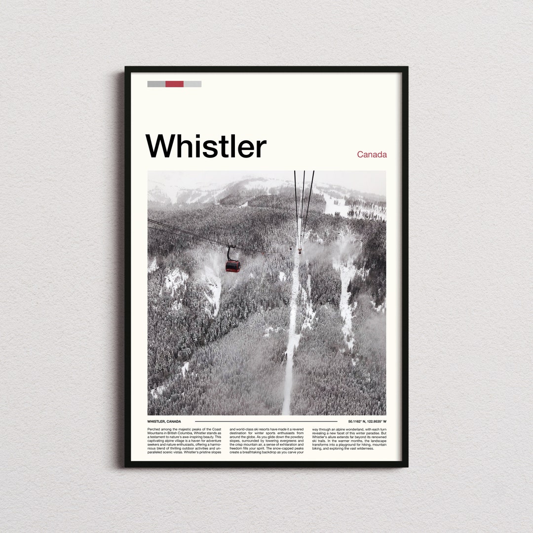 Whistler Print, Whistler Poster, Whistler Wall Art, Canada Art Print ...