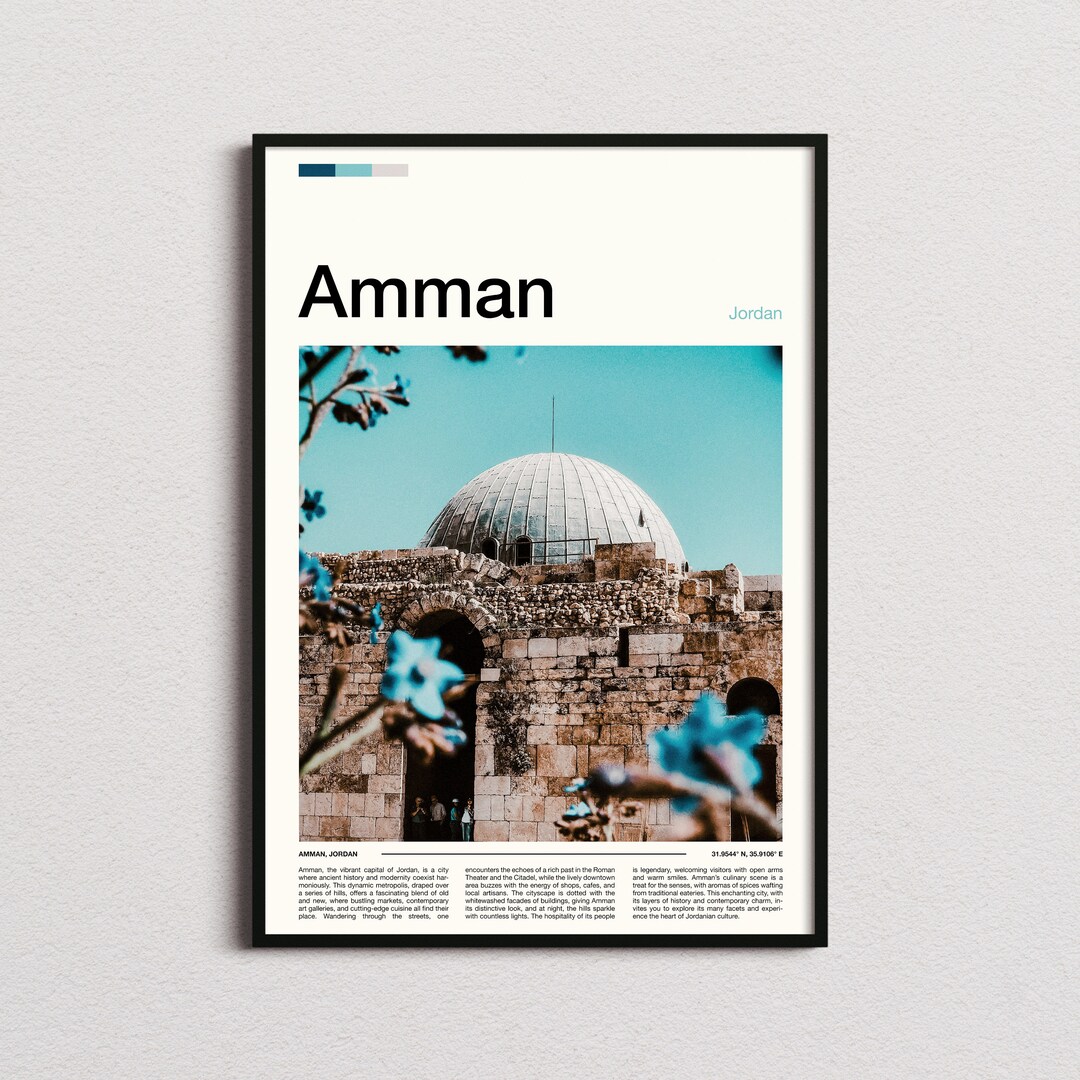 Amman Print, Jordan Print, Amman Poster, Amman Wall Art, Amman Art ...