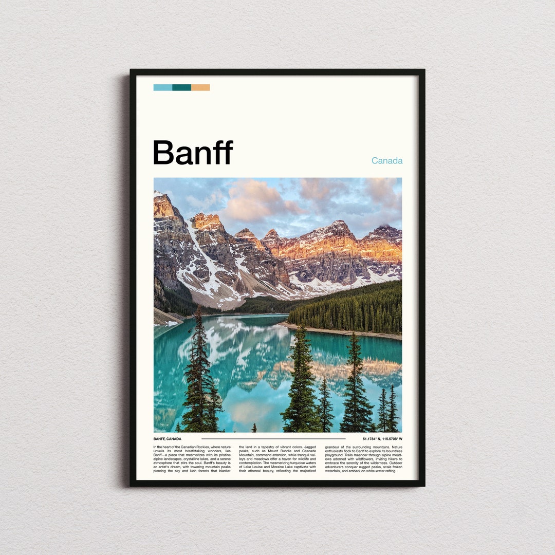 Banff Print, Banff Poster, Banff Wall Art, Canada Art Print, Banff ...