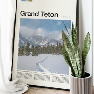 Grand Teton National Park Print, Grand Teton National Park Poster ...