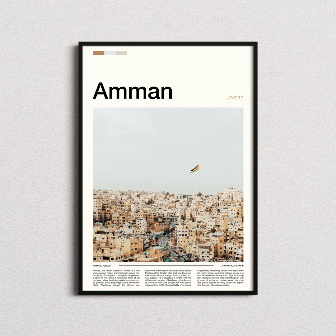 Amman Print, Jordan Print, Amman Poster, Amman Wall Art, Amman Art ...