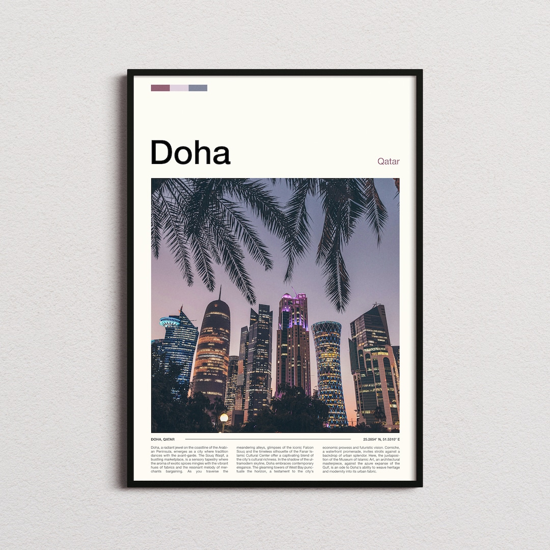 Doha Print, Doha Poster, Doha Wall Art, Doha Art Print, Doha Photo ...