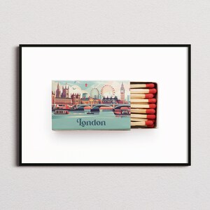 London Matchbox Print, London Print, London Poster, London Wall Art ...