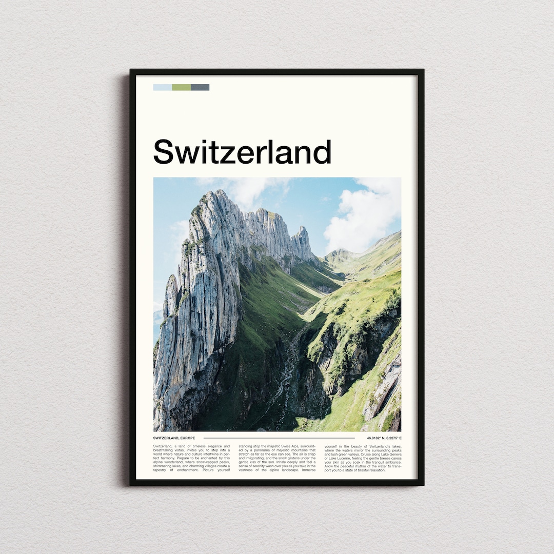 Switzerland Print, Switzerland Poster, Switzerland Wall Art ...