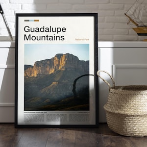 Guadalupe Mountains National Park Print, Guadalupe Mountains Poster ...