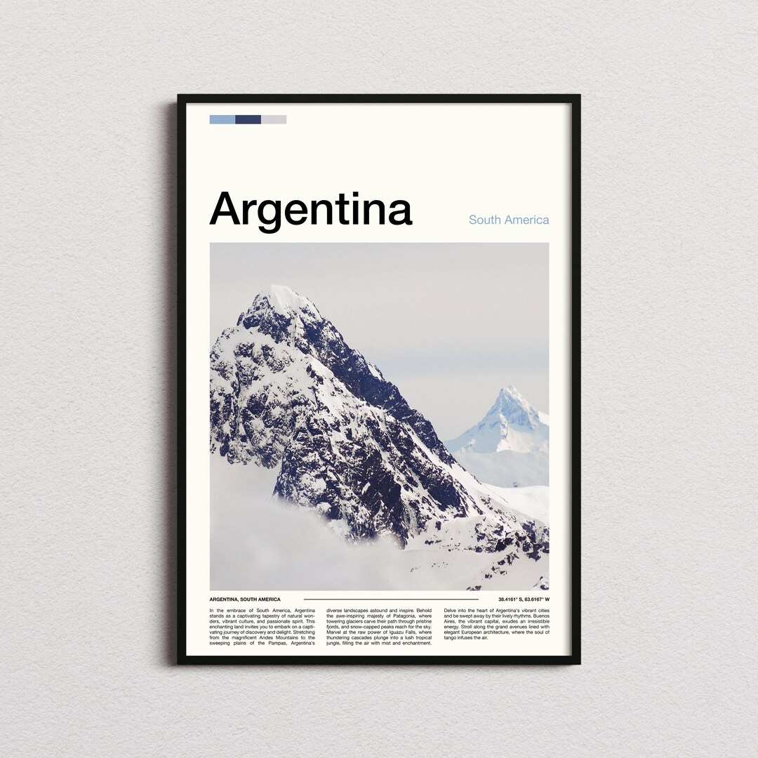 Argentina Print Argentina Poster Argentina Wall Art - Etsy
