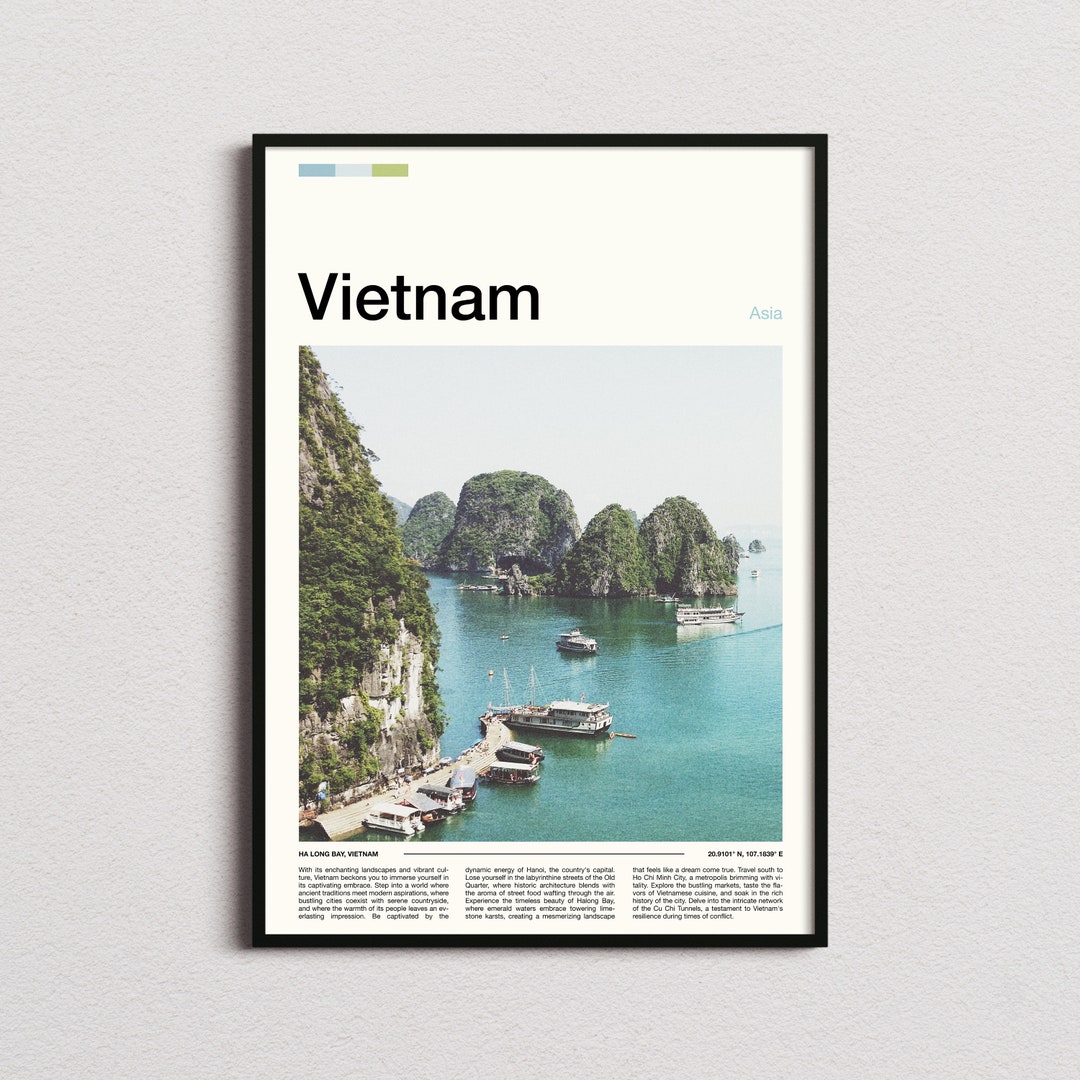Vietnam Print, Vietnam Poster, Vietnam Wall Art, Vietnam Art Print ...