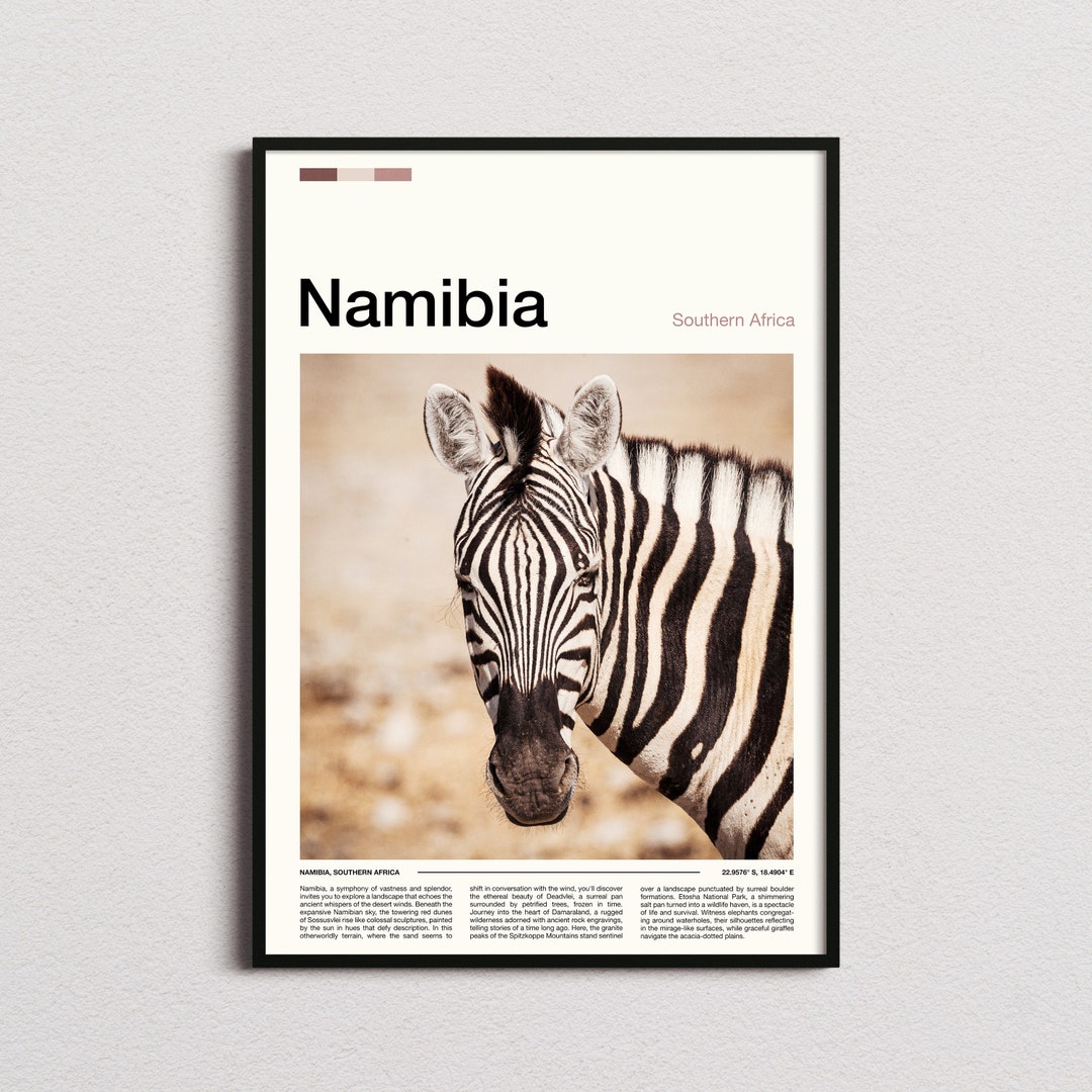 Namibia Print, Namibia Poster, Namibia Wall Art, Namibia Art Print ...