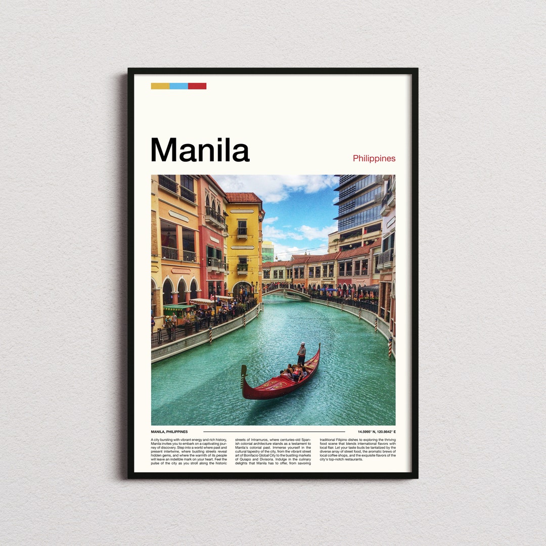 Manila Print, Manila Poster, Manila Wall Art, Philippines Art Print ...