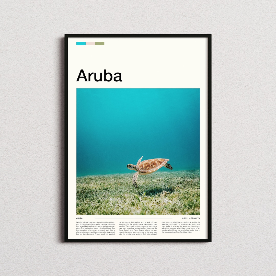 Aruba Print, Aruba Poster, Aruba Wall Art, Caribbean Art Print, Aruba ...