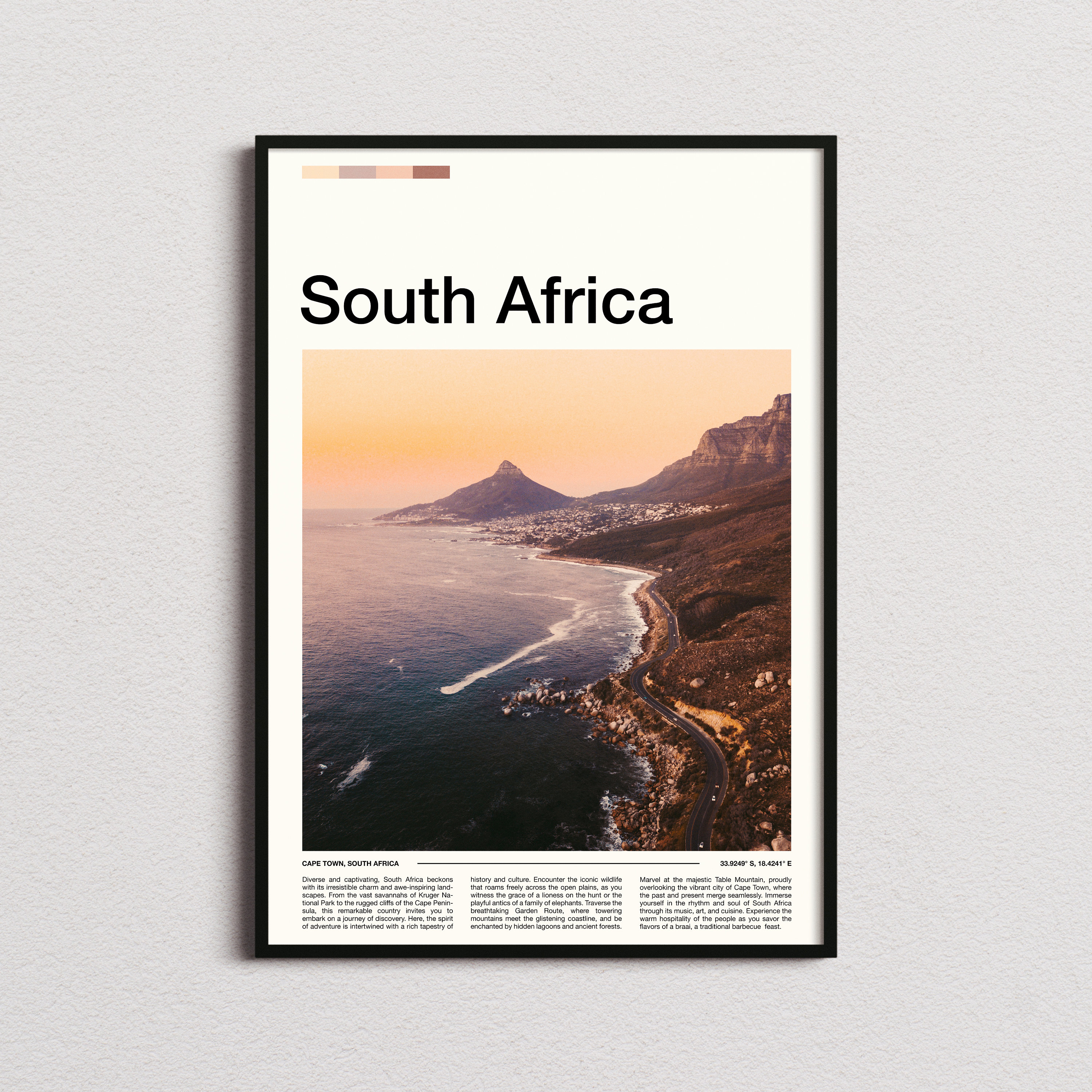 South Africa Print South Africa Poster South Africa Wall - Etsy