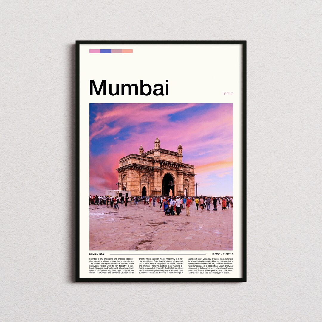 Mumbai Print, Mumbai Poster, Mumbai Wall Art, India Art Print, Mumbai ...