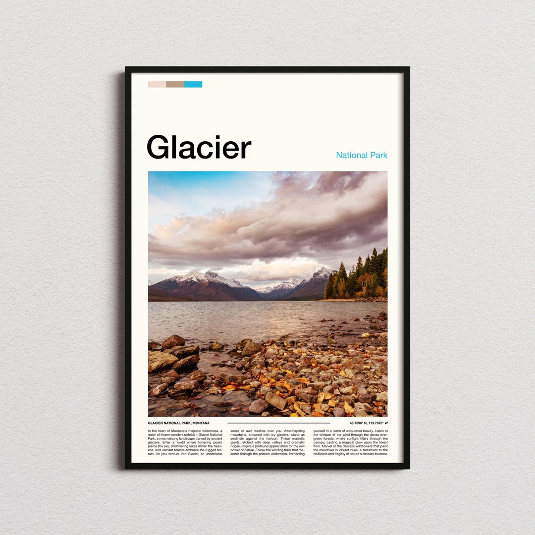 Glacier National Park Lake Mcdonald Print, Glacier National Park Poster ...