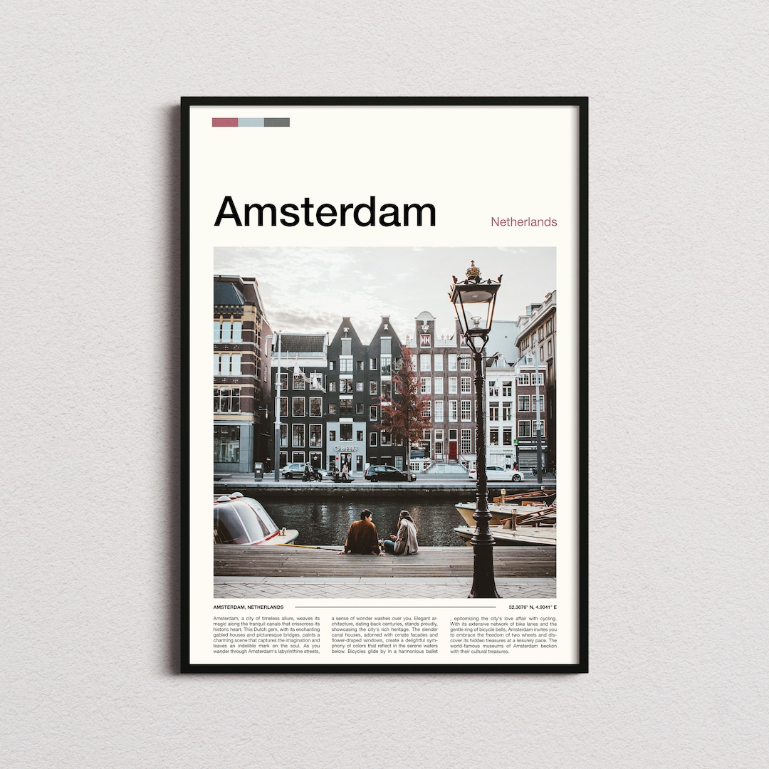 Amsterdam Print, Amsterdam Poster, Amsterdam Wall Art, Netherlands Art ...