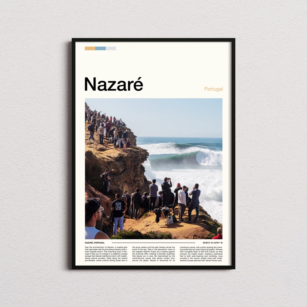 Nazaré Print Nazaré Poster Nazaré Wall Art Portugal Art - Etsy