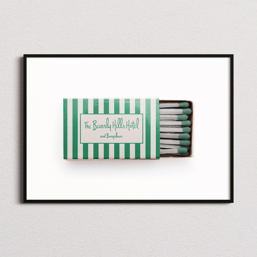 Beverly Hills Hotel Matchbox Print, Beverly Hills Hotel Print, Beverly ...