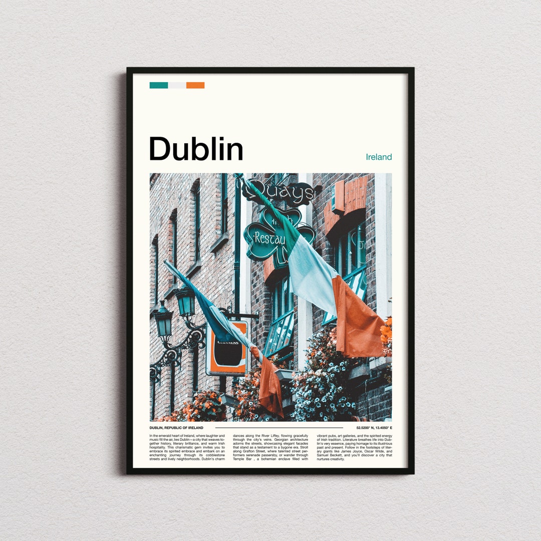 Dublin Print, Dublin Poster, Dublin Wall Art, Ireland Art Print, Dublin ...