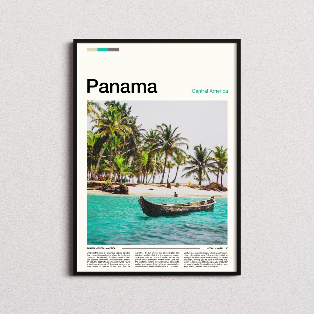 Panama Print Panama Poster Panama Wall Art Panama Art - Etsy