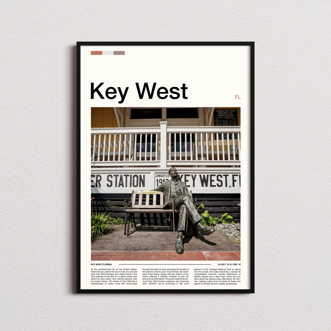 Key West Print, Key West Poster, Key West Wall Art, Florida Art Print ...