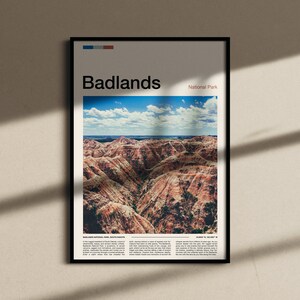 Badlands National Park Print, Badlands National Park Poster, Badlands ...