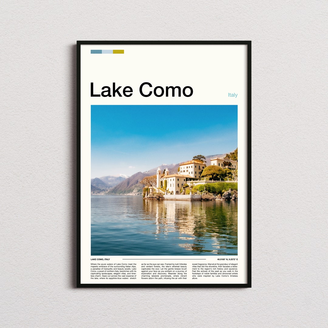 Lake Como Print, Lake Como Poster, Lake Como Wall Art, Italy Art Print ...