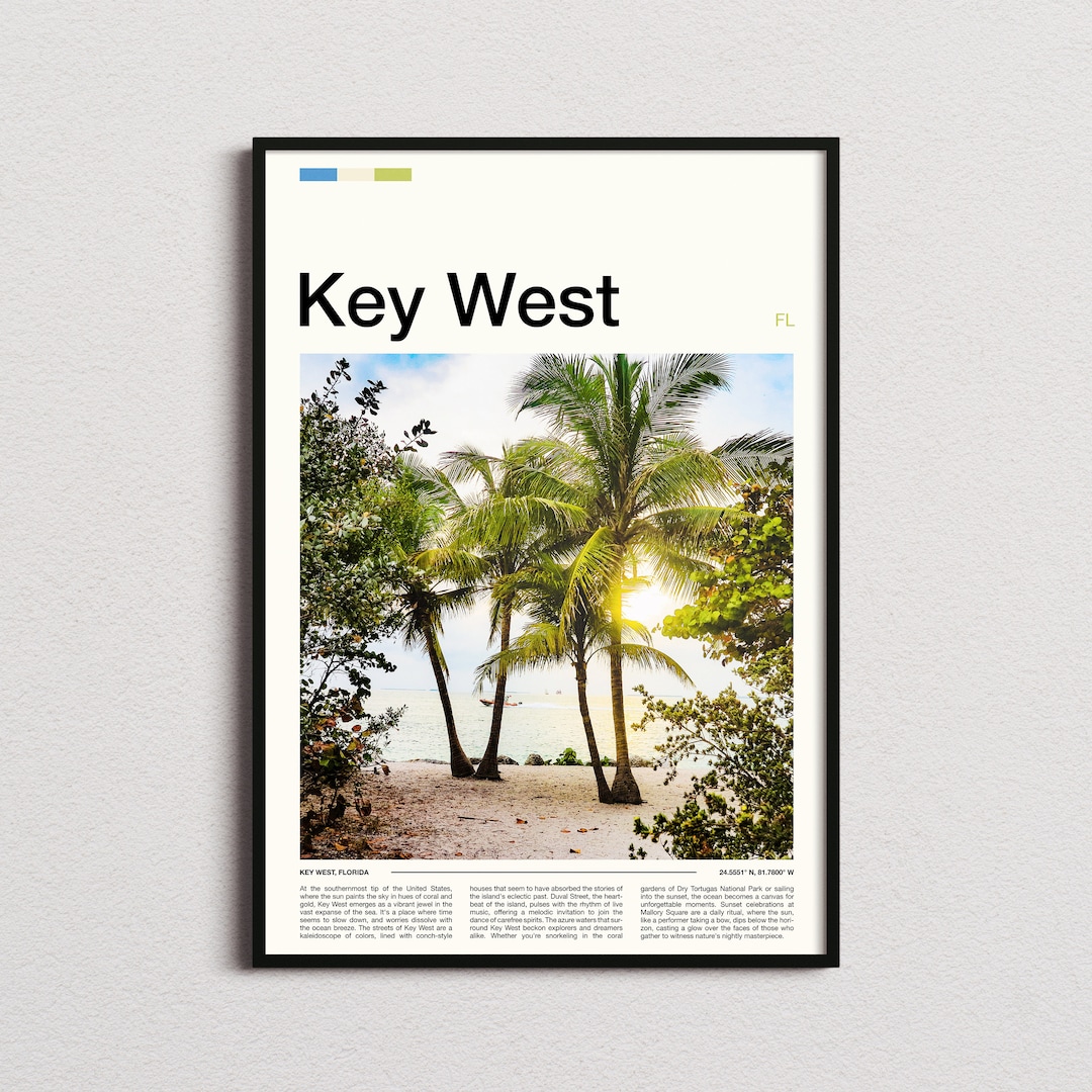 Key West Print, Key West Poster, Key West Wall Art, Florida Art Print ...
