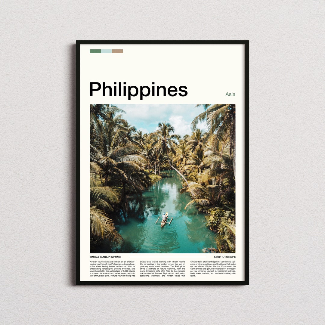 Philippines Print, Philippines Poster, Philippines Wall Art ...