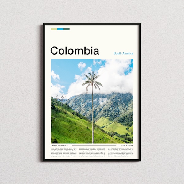 Colombia Poster - Etsy