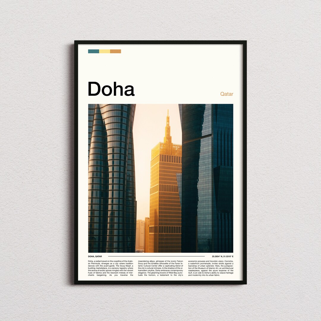 Doha Print, Doha Poster, Doha Wall Art, Doha Art Print, Doha Photo ...