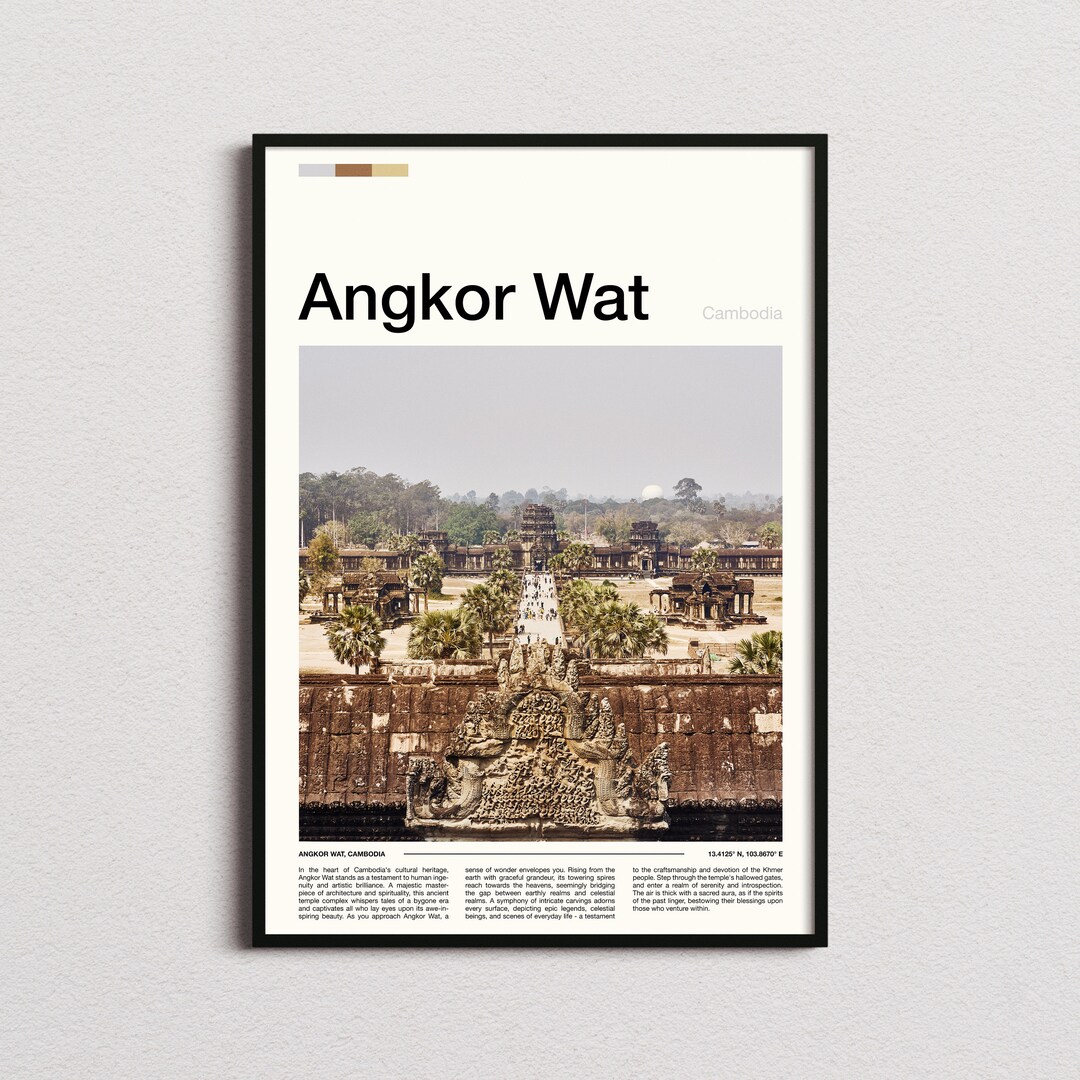 Angkor Wat Print, Angkor Wat Poster, Angkor Wat Wall Art, Cambodia Art ...