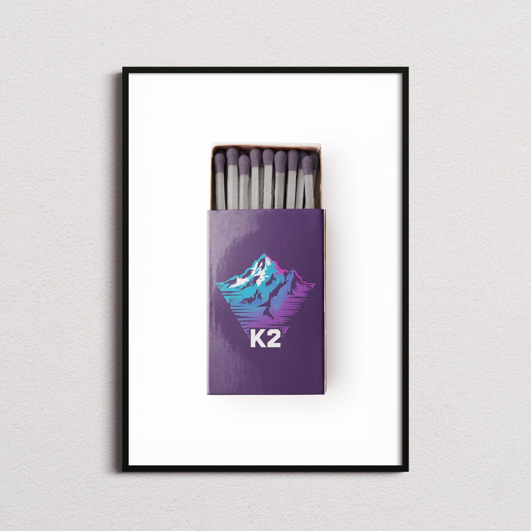 K2 Matchbox Print, K2 Print, K2 Poster, K2 Wall Art, K2 Art Print, K2 ...