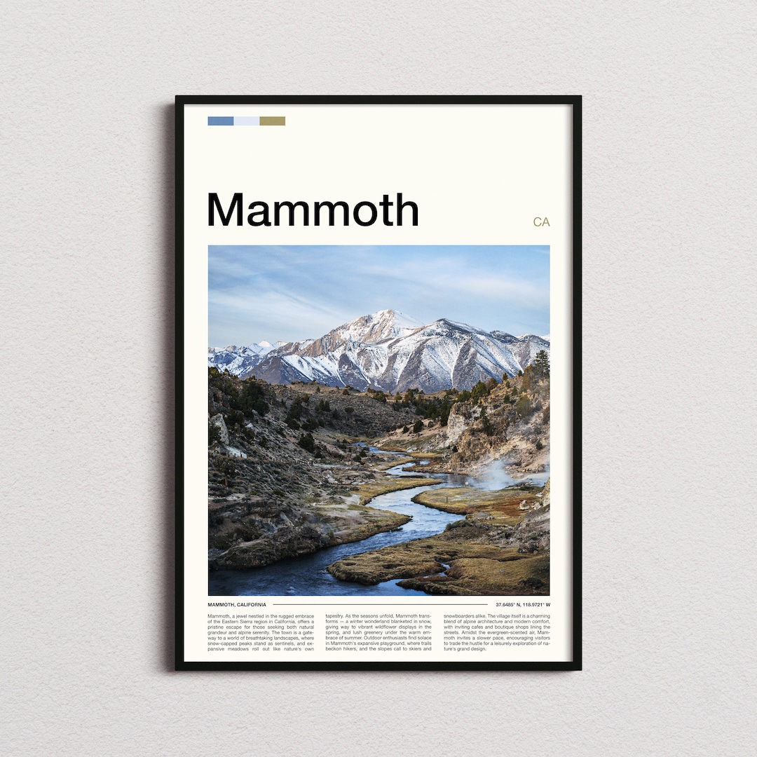Mammoth Print, Mammoth Poster, Mammoth Wall Art, Mammoth Art Print ...