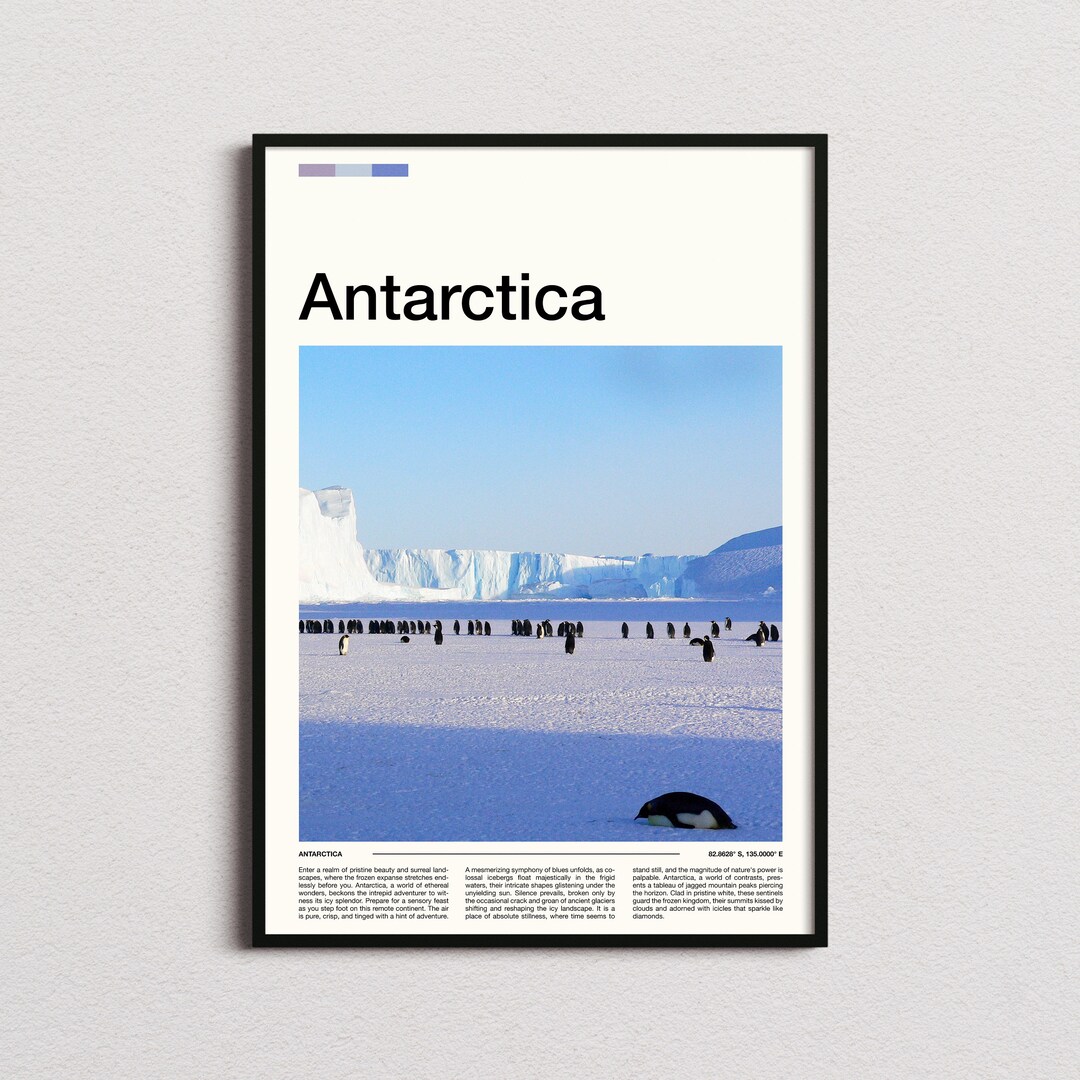 Antarctica Print, Antarctica Poster, Antarctica Wall Art, Antarctica ...