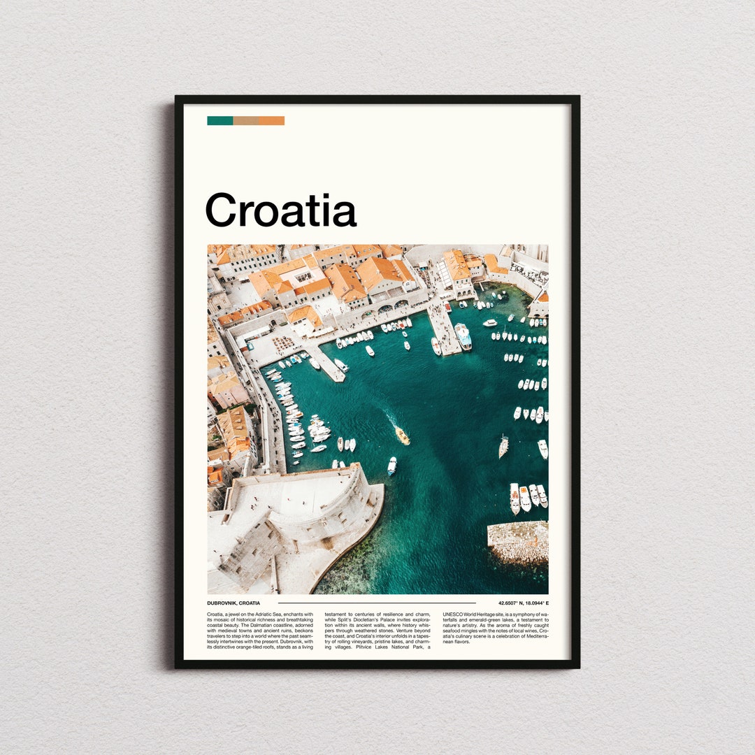 Croatia Print, Croatia Poster, Croatia Wall Art, Croatia Art Print ...