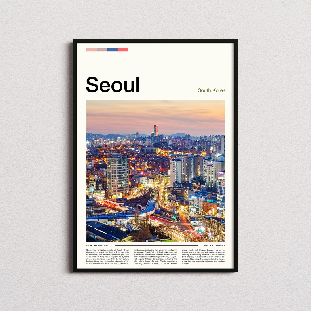 Seoul Print, Seoul Poster, Seoul Wall Art, South Korea Art Print, Seoul ...
