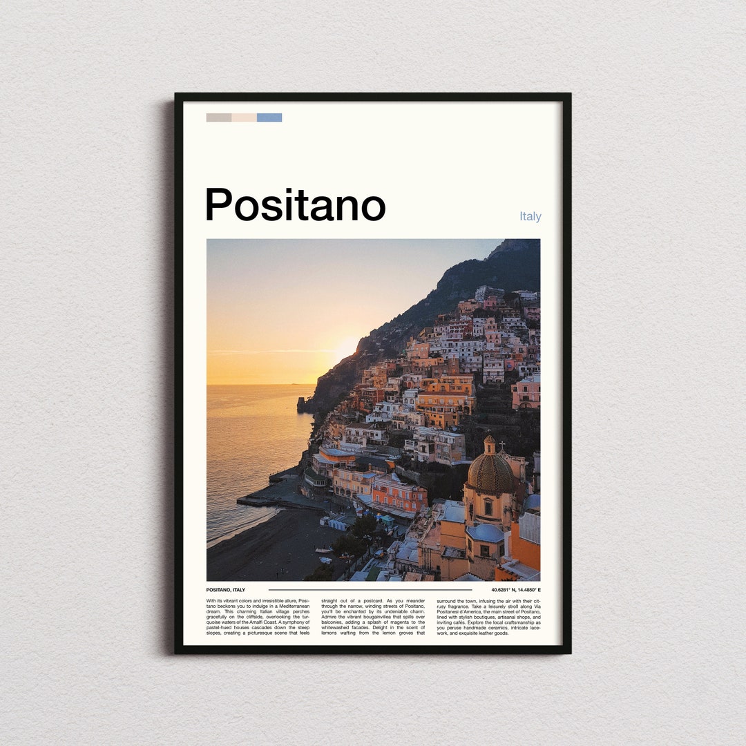 Positano Print, Positano Poster, Positano Wall Art, Italy Art Print ...