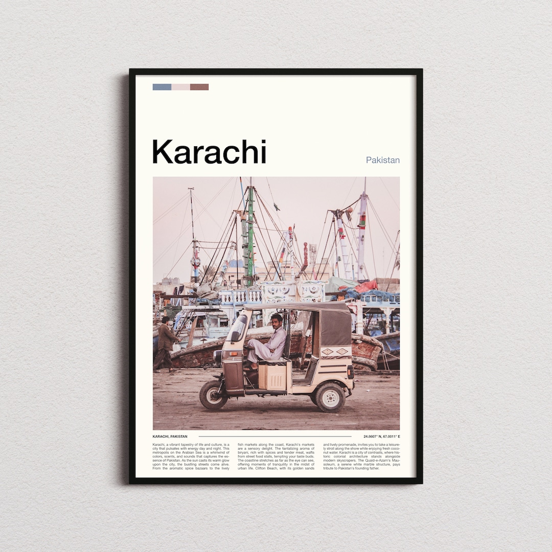 Karachi Print, Karachi Poster, Karachi Wall Art, Pakistan Art Print ...