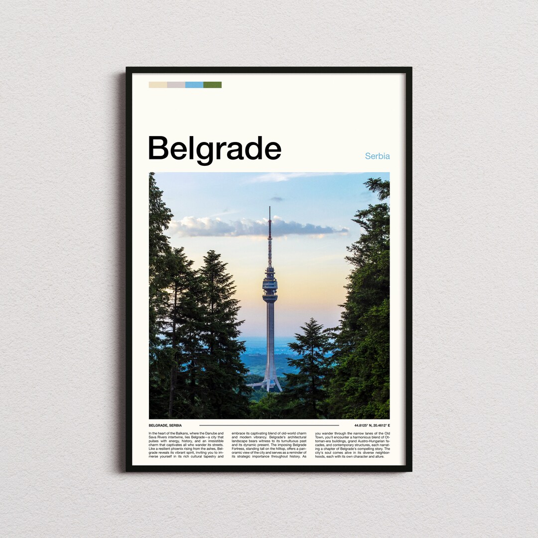 Belgrade Print, Belgrade Poster, Belgrade Wall Art, Serbia Art Print ...
