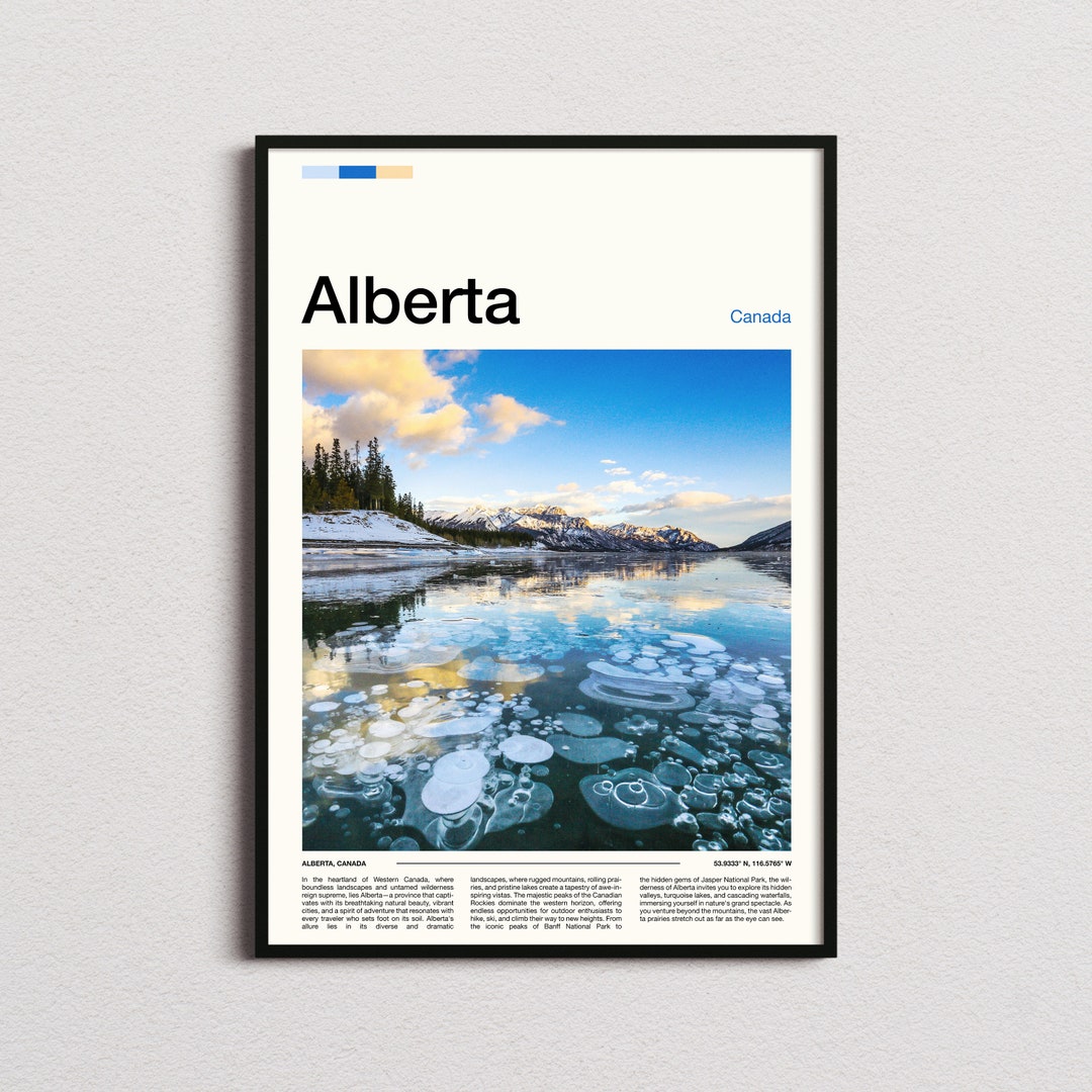 Alberta Print, Alberta Poster, Canada Wall Art, Alberta Art Print ...