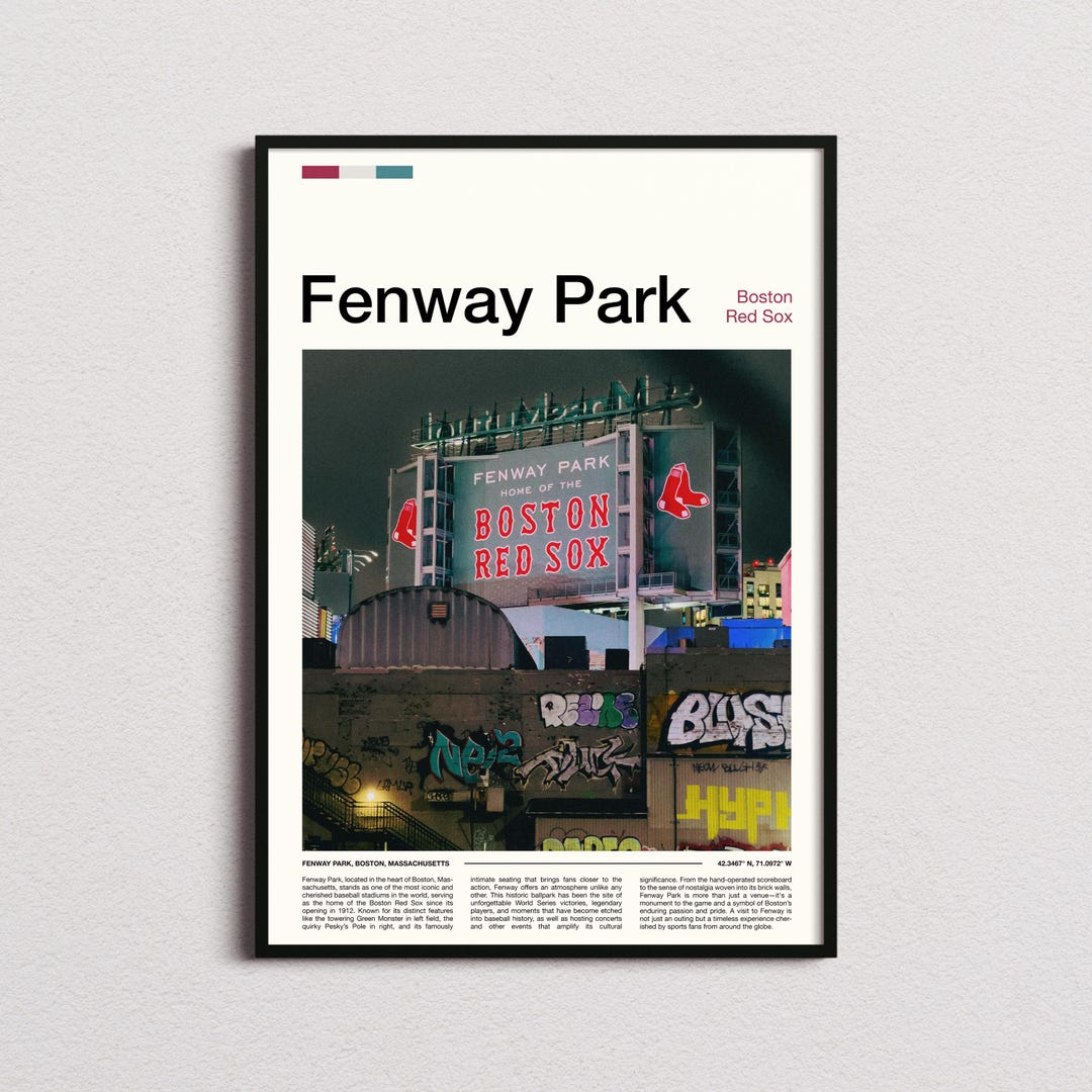 Fenway Park Poster, Boston Red Sox Gifts, Fenway Park Print, Fenway ...