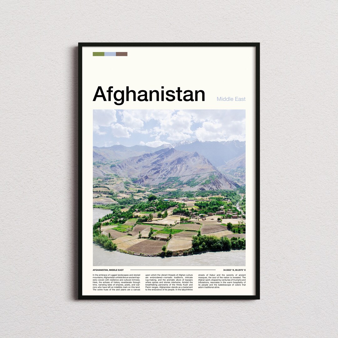 Afghanistan Print, Afghanistan Poster, Afghanistan Wall Art ...