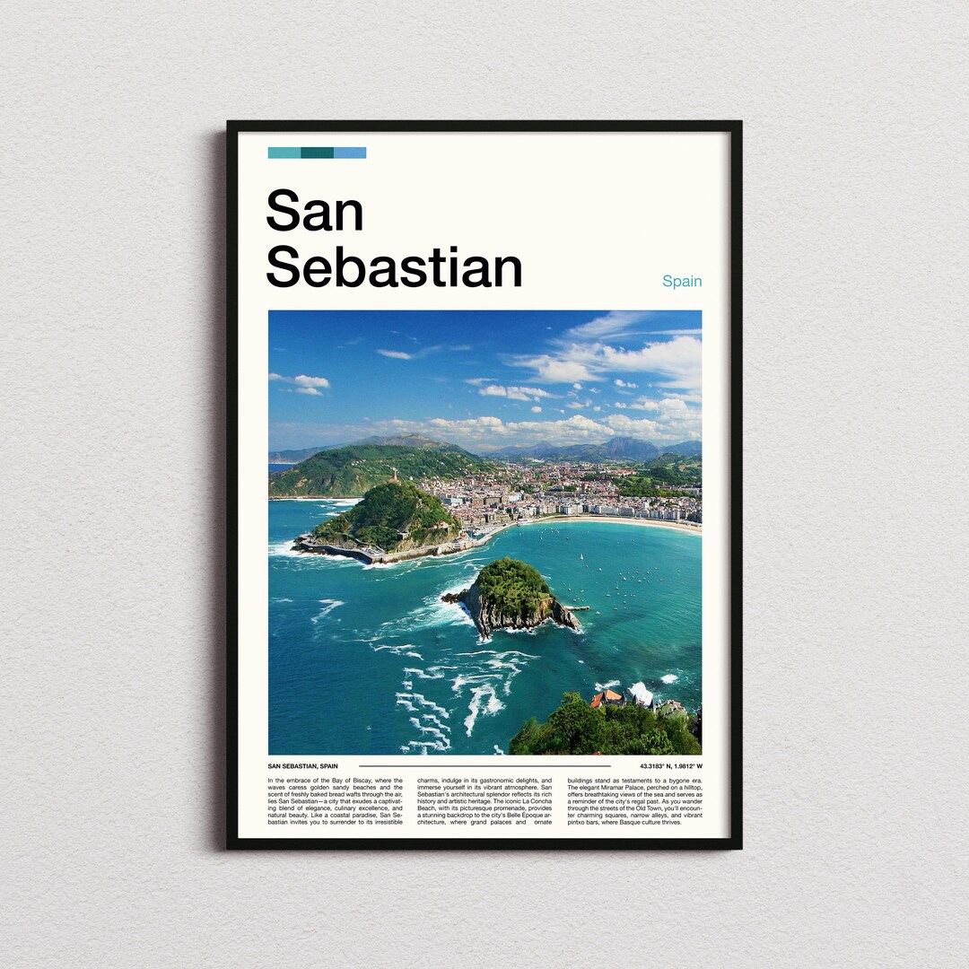 San Sebastian Print, San Sebastian Poster, San Sebastian Wall Art ...