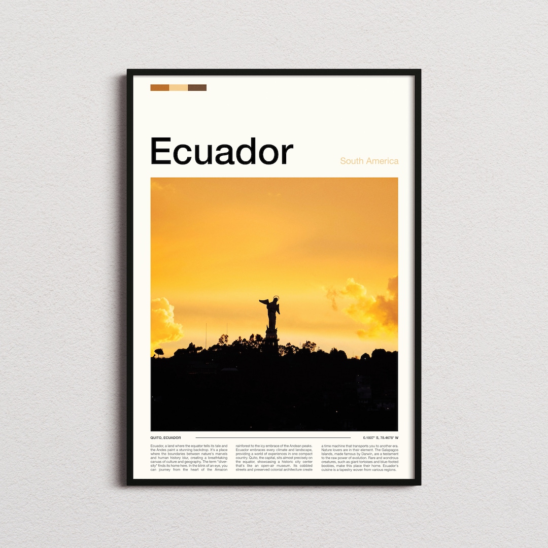 Ecuador Print Ecuador Poster Ecuador Wall Art Ecuador Art - Etsy