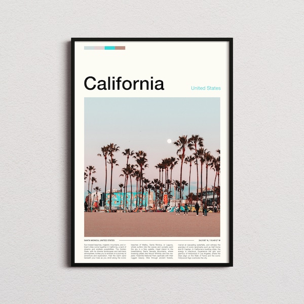 California Poster - Etsy