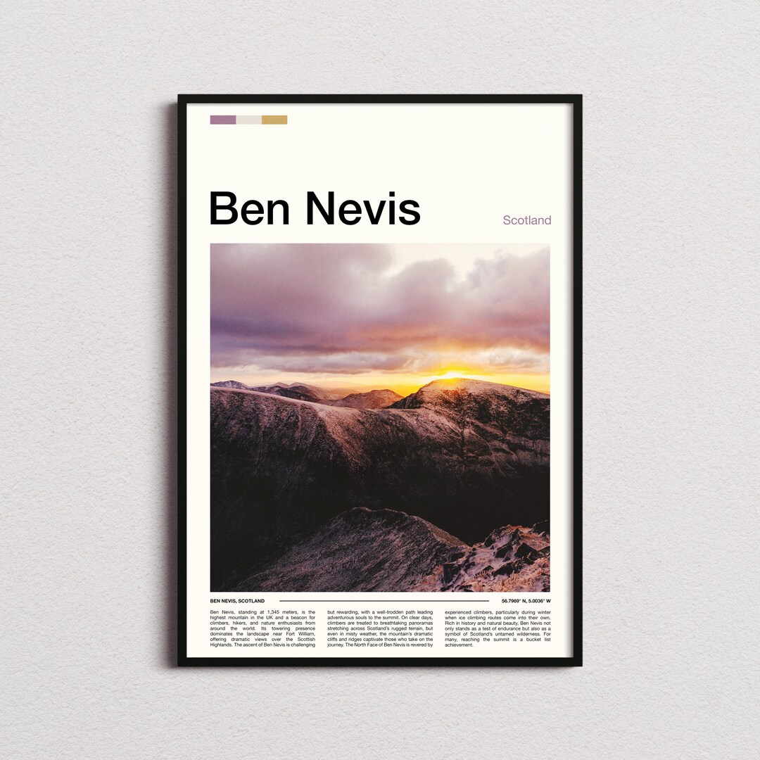 Ben Nevis Print, Ben Nevis Poster, Ben Nevis Wall Art, Ben Nevis Art ...