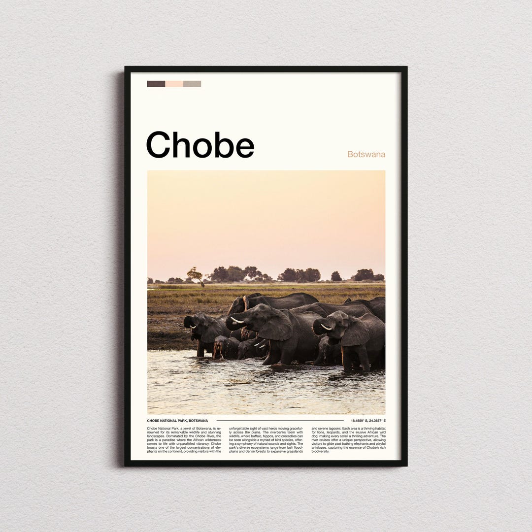 Chobe Print, Chobe Poster, Chobe Wall Art, Chobe Art Print, Chobe Photo ...