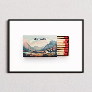 Scotland Matchbox Print, Scotland Print, Scotland Poster, Scotland Wall ...