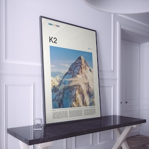 K2 Print, K2 Poster, K2 Wall Art, K2 Art Print, K2 Photo, Mountain ...