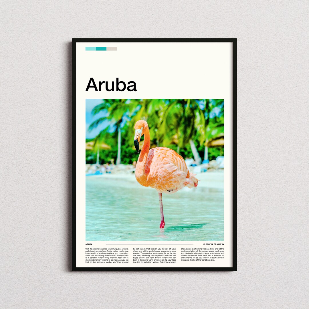 Aruba Print, Aruba Poster, Aruba Wall Art, Caribbean Art Print, Aruba ...