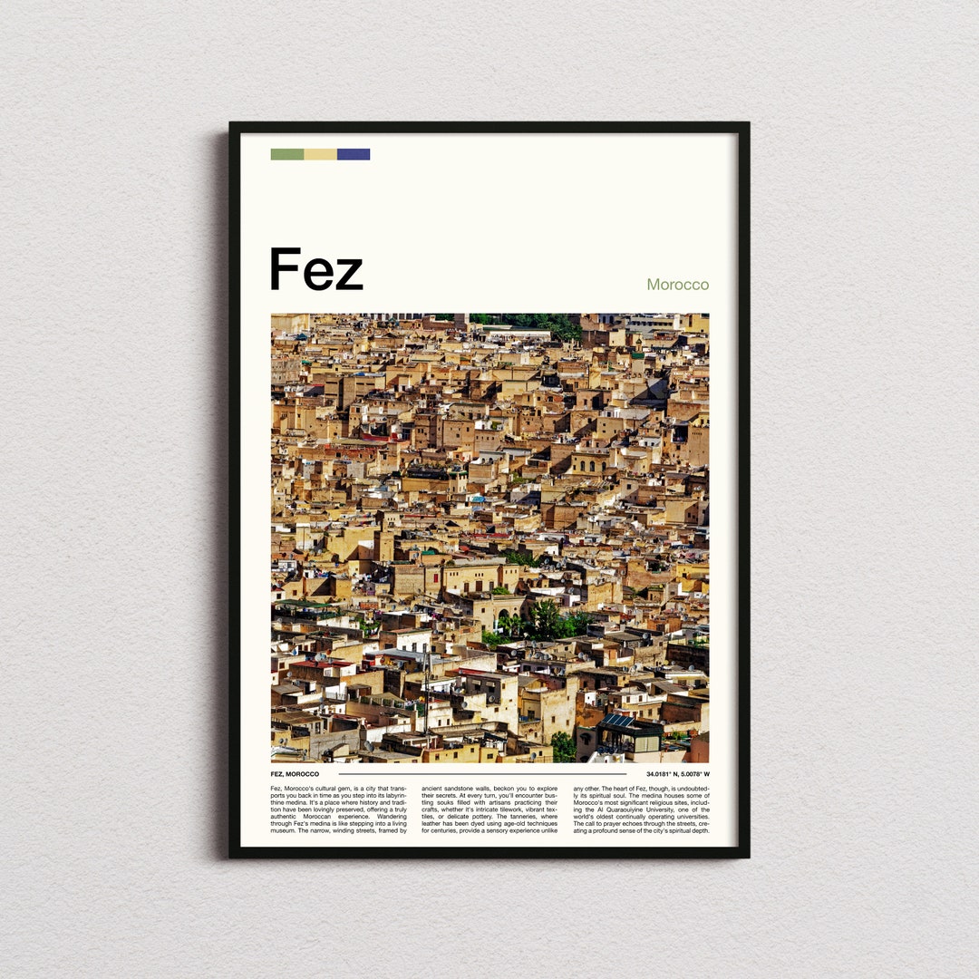 Fez Print, Fez Poster, Fez Wall Art, Morocco Art Print, Fez Photo, Fez ...